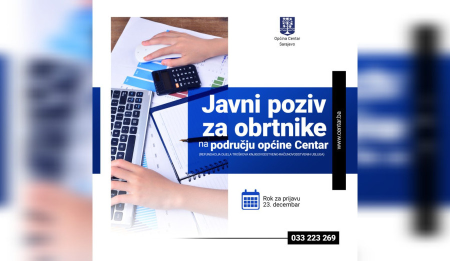 Otvoren javni poziv za obrtnike na području općine Centar | Općina Centar Sarajevo